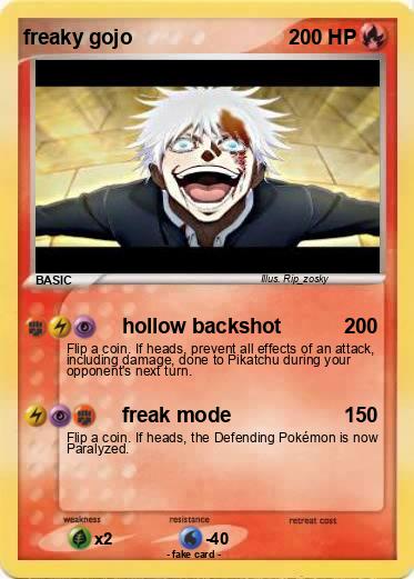 Pokémon freaky gojo - hollow backshot - My Pokemon Card