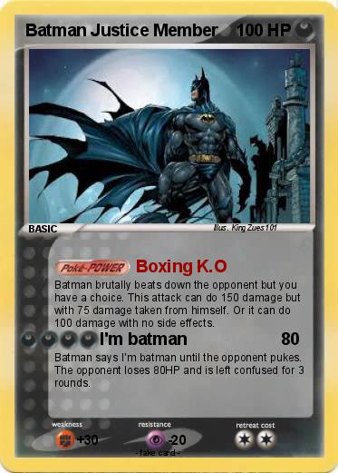 Pokémon Batman Justice Member - Boxing K.O - My Pokemon Card