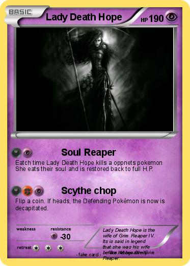 Pokémon Lady Death Hope 1 1 - Soul Reaper - My Pokemon Card