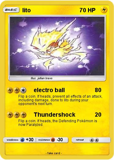 Pokémon lito 7 7 - electro ball - My Pokemon Card