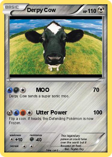 Pokémon Derpy Cow 5 5 - MOO - My Pokemon Card