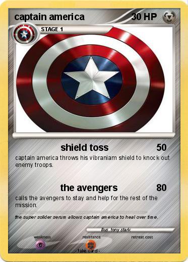 Pokémon captain america 231 231 - shield toss - My Pokemon Card