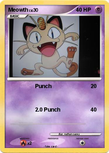 Pokémon Meowth 150 150 - Punch - My Pokemon Card
