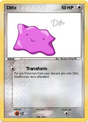 Pokémon Ditto 418 418 - Transform - My Pokemon Card