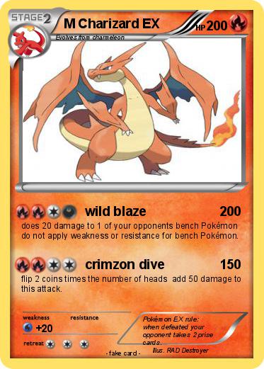 Pokémon M Charizard EX 550 550 - wild blaze - My Pokemon Card