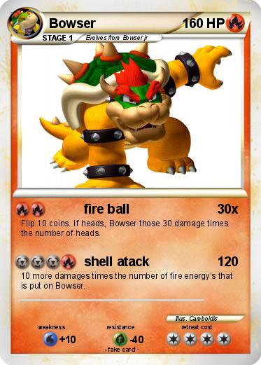 Pokémon Bowser 4071 4071 - fire ball - My Pokemon Card