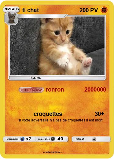 Pokémon ti chat 4 4 - ronron 2000000 - Ma carte Pokémon