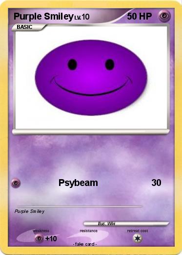 Pokémon Purple Smiley - Psybeam - My Pokemon Card