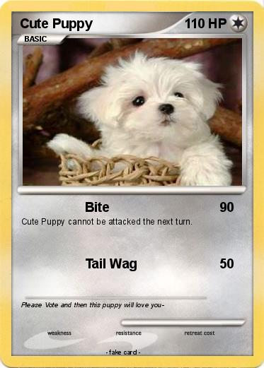 Pokémon Cute Puppy 30 30 - Bite - My Pokemon Card
