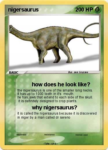Pokémon nigersaurus 2 2 - how does he look like? - My Pokemon Card