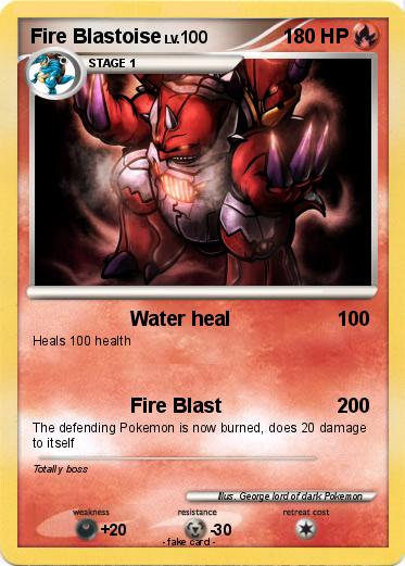 Pokémon Fire Blastoise 4 4 - Water heal - My Pokemon Card