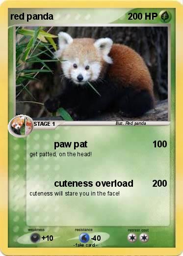 Pokémon red panda 153 153 - paw pat - My Pokemon Card