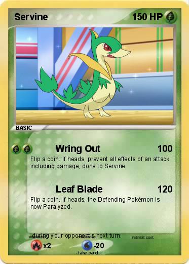 Pokémon Servine 298 298 - Wring Out - My Pokemon Card