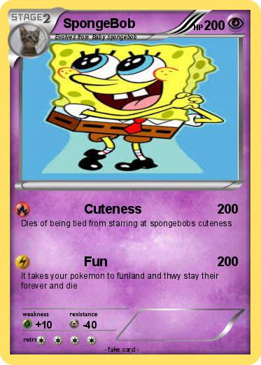 Pokémon SpongeBob 3026 3026 - Cuteness - My Pokemon Card