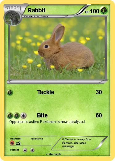 Pokémon Rabbit 148 148 - Tackle - My Pokemon Card