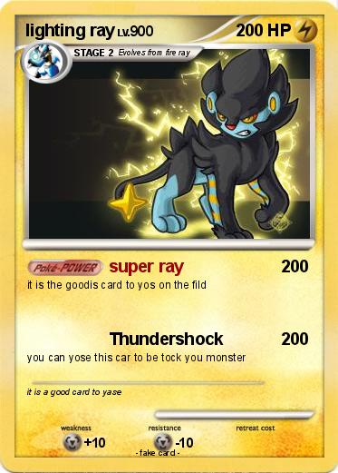 Pokémon lighting ray - super ray - My Pokemon Card