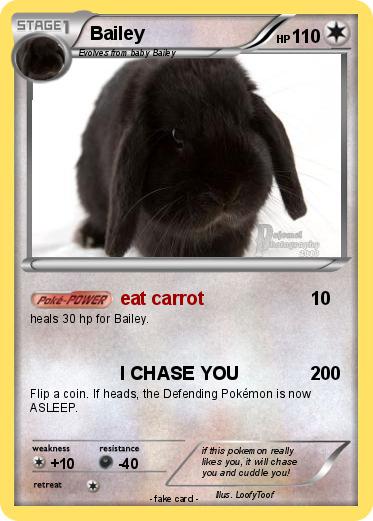 Pokémon Bailey 153 153 - eat carrot - My Pokemon Card