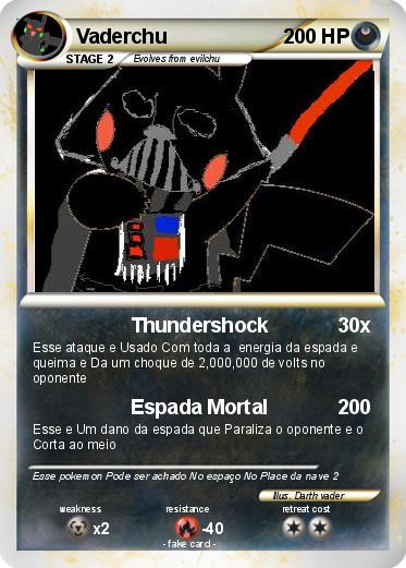 Pokémon Vaderchu - Thundershock - My Pokemon Card