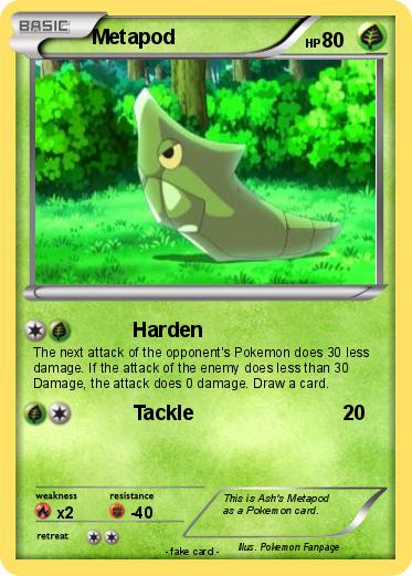 Pokémon Metapod 228 228 - Harden - My Pokemon Card