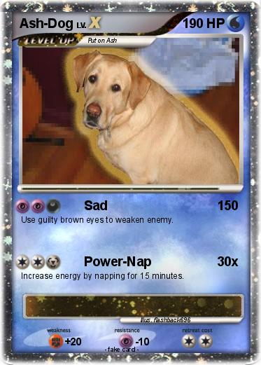 Pokémon Ash Dog - Sad - My Pokemon Card