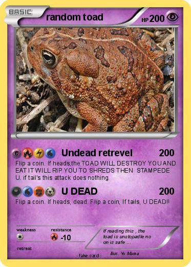 Pokémon random toad - Undead retrevel - My Pokemon Card