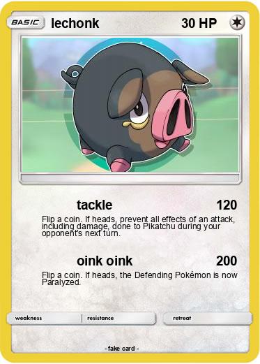 Pokémon lechonk 4 4 - tackle - My Pokemon Card