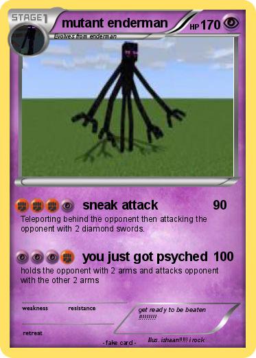 Pokémon mutant enderman 121 121 - sneak attack - My Pokemon Card