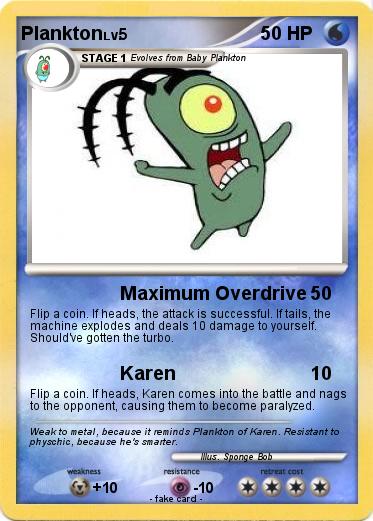 Pokémon Plankton 183 183 - Maximum Overdrive - My Pokemon Card
