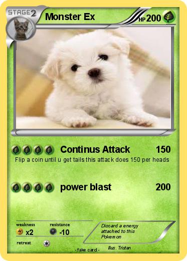 Pokémon Monster Ex 7 7 - Continus Attack - My Pokemon Card