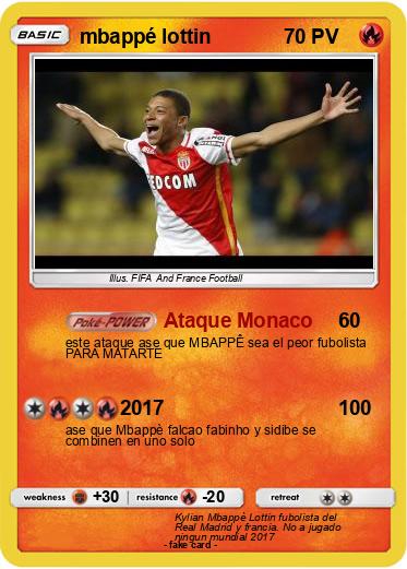 Pokémon mbappe lottin - Ataque Monaco - Mi carta pokémon