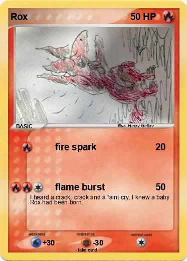 Pokémon Rox 29 29 - fire spark - My Pokemon Card