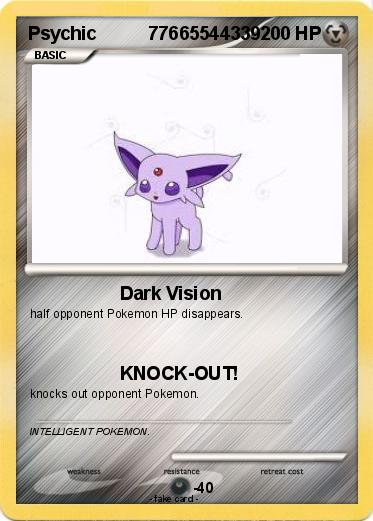 Pokémon Psychic 77665544339 77665544339 - Dark Vision - My Pokemon Card
