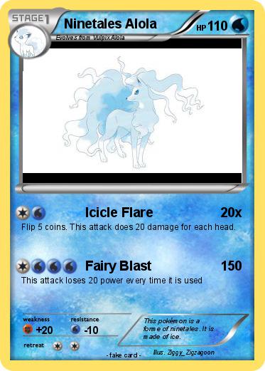 Pokémon Ninetales Alola - Icicle Flare - My Pokemon Card
