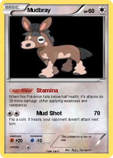 Pokémon Mudbray - Stamina - My Pokemon Card