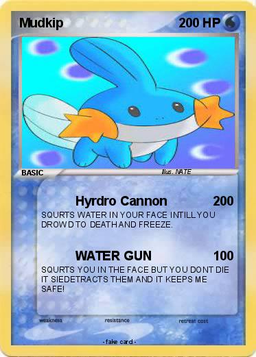 Pokémon Mudkip 734 734 - Hyrdro Cannon - My Pokemon Card