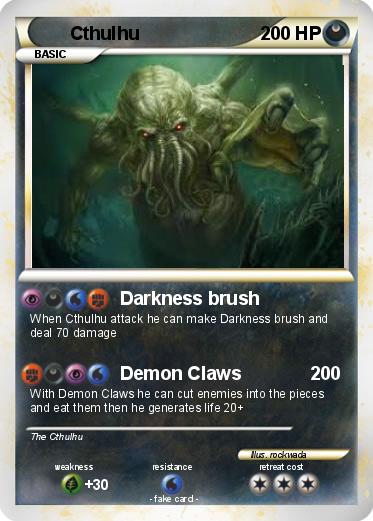 Pokémon Cthulhu 71 71 - Darkness brush - My Pokemon Card