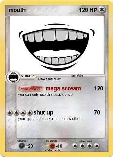 Pokémon mouth 50 50 - mega scream - My Pokemon Card