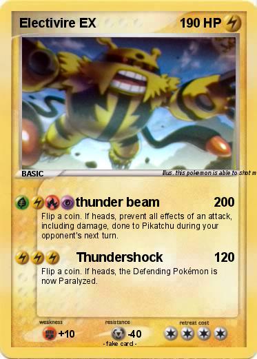 Pokémon Electivire EX 12 12 - thunder beam - My Pokemon Card