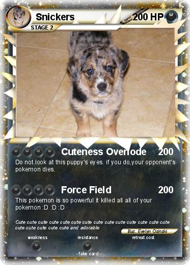 Pokémon Snickers 48 48 - Cuteness Overlode - My Pokemon Card