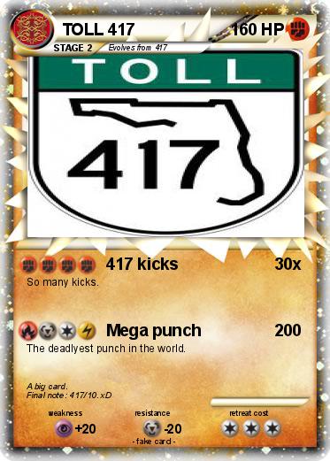Pokémon TOLL 417 417 - 417 kicks - My Pokemon Card