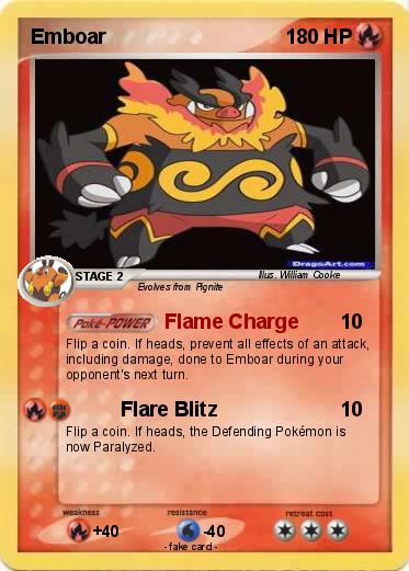Pokémon Emboar 625 625 - Flame Charge - My Pokemon Card