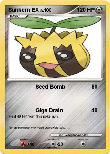 Pokémon Sunkern EX - Seed Bomb - My Pokemon Card