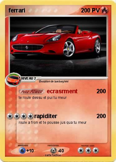 Pokémon ferrari 764 764 - ecrasrment - Ma carte Pokémon