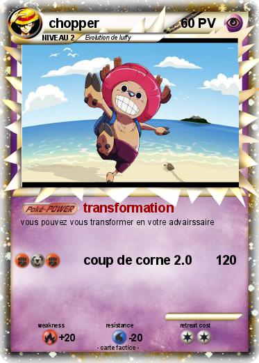 Pokémon chopper 503 503 - transformation - Ma carte Pokémon
