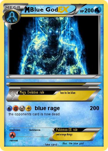 Pokémon Blue God 4 4 - blue rage - My Pokemon Card