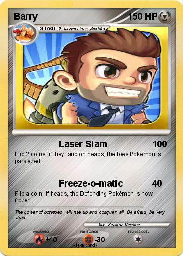 Pokémon Barry 102 102 - Laser Slam - My Pokemon Card