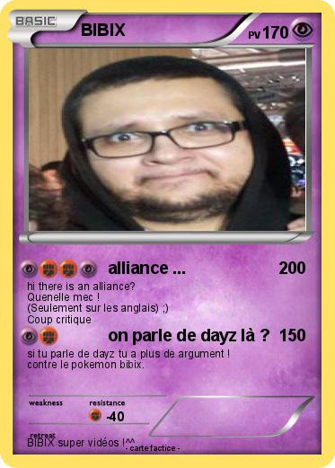 Pokémon BIBIX 12 12 - alliance ... - Ma carte Pokémon