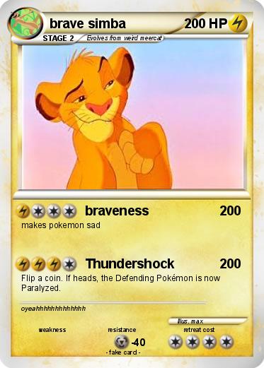 Pokémon brave simba - braveness - My Pokemon Card