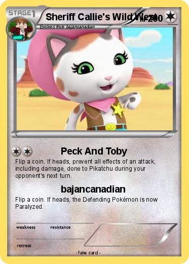 Pokémon Sheriff Callie s Wild West - Peck And Toby - My Pokemon Card