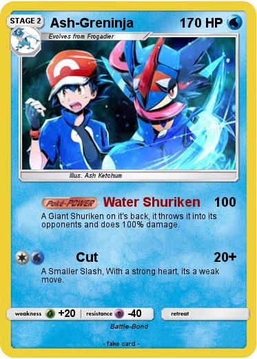 Pokémon Ash Greninja 750 750 - Water Shuriken - My Pokemon Card